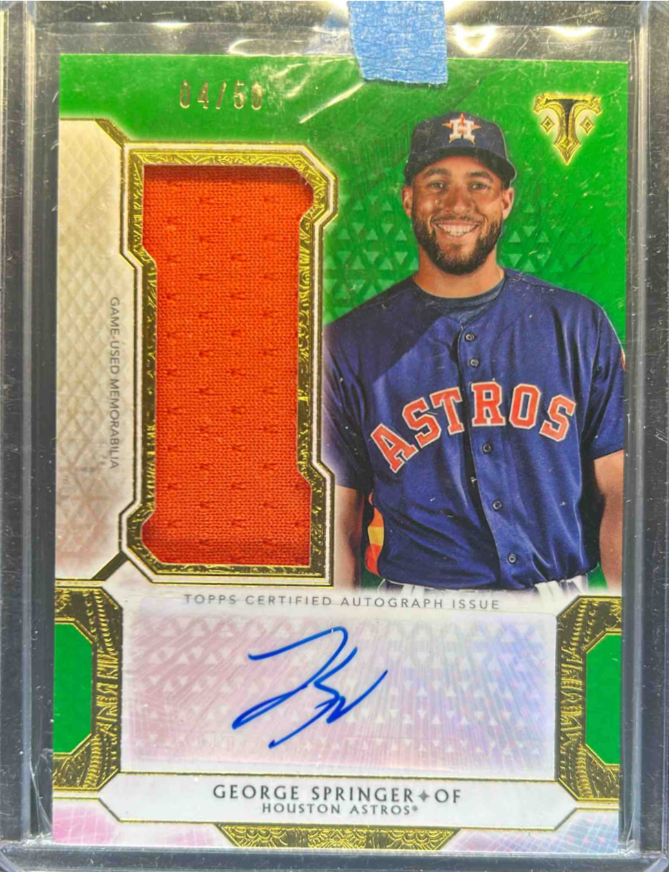 George Springer 2018 Topps Triple Threads #UAJR-GSP Single Autographs ...