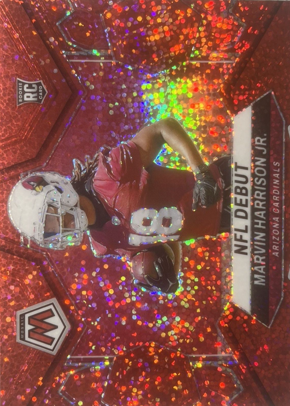 Marvin Harrison Jr. 2024 Mosaic #283 NFL Debut - Red Sparkle /(SSP ...