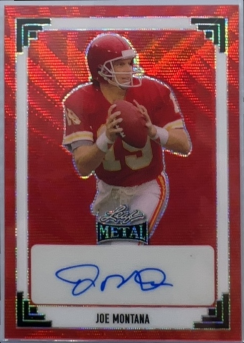 Joe Montana 2024 Leaf Metal #91A-JM2 91 Leaf Autographs Wave - Red /1 Price Guide - Sports Card ...