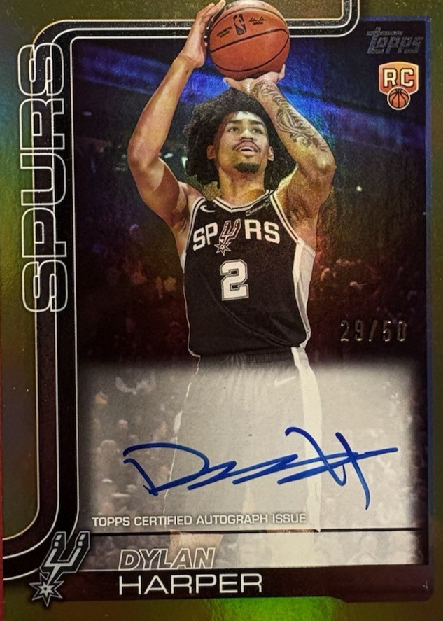 Dylan Harper 2025 Topps #TFRR-DH Flagship Real One Rookie Autographs ...