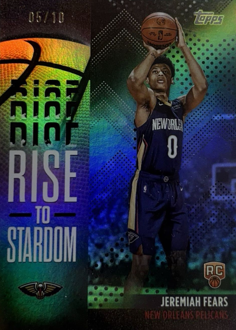 Jeremiah Fears 2025 Topps #RTS-7 Rise to Stardom - Black Rainbow /10 ...