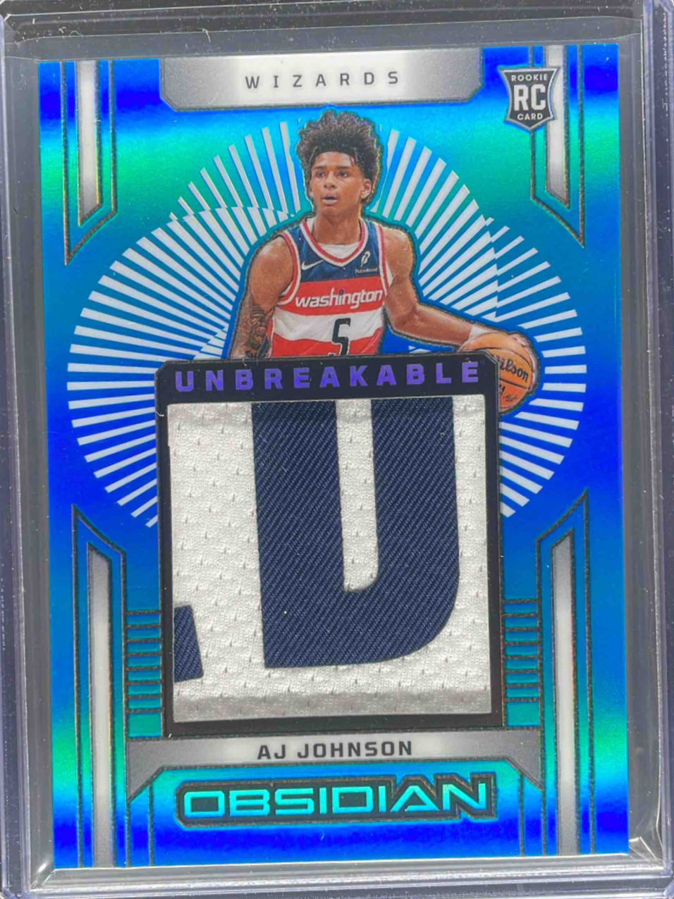 AJ Johnson 2024 Obsidian #9 Unbreakable Memorabilia - Electric Etch ...