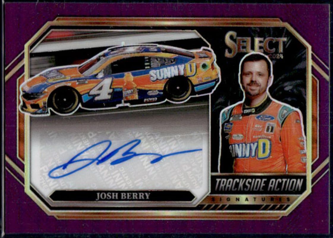 Josh Berry 2024 Select NASCAR #TAS-JBY Trackside Action Signatures ...