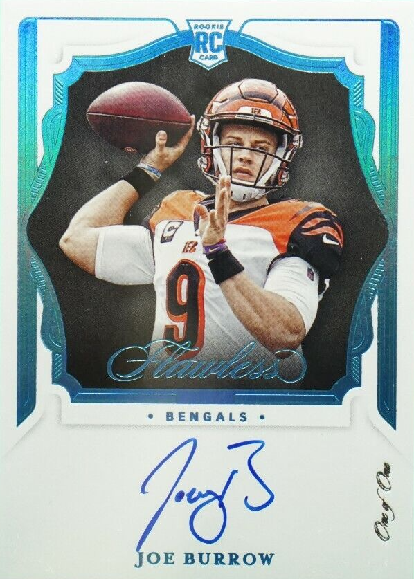 Joe Burrow 2020 Flawless #RSS-JBU Rookie Shadow Signatures - Platinum ...