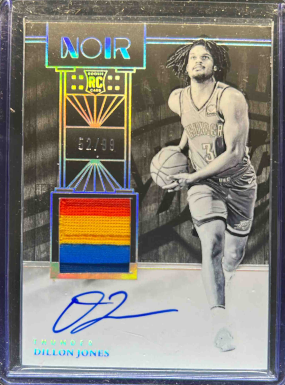 Dillon Jones 2024 Noir #332 Rookie Patch Autographs Black & White /99 ...