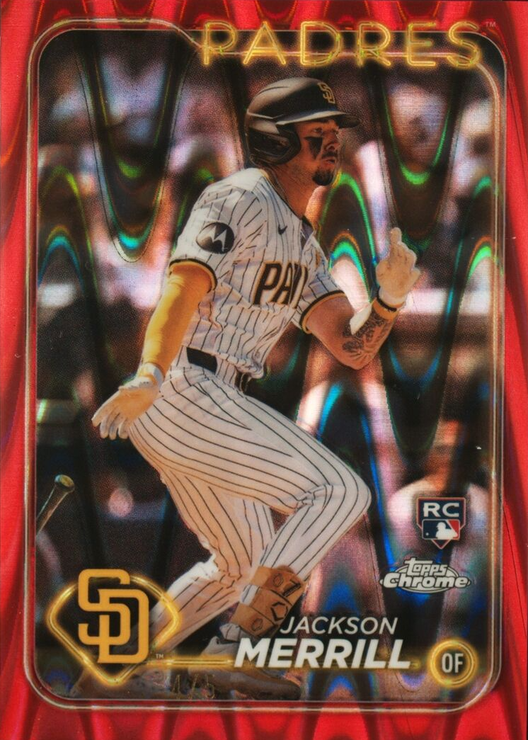 Jackson Merrill 2024 Topps Chrome #207 Red RayWave Refractor /5 Price ...