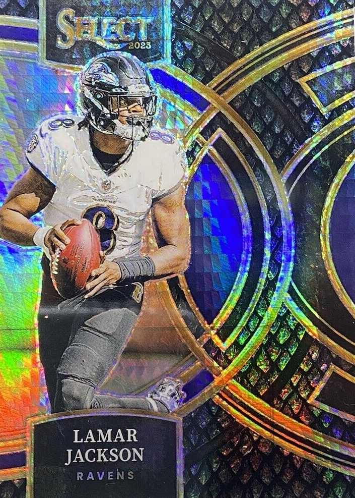 Lamar Jackson 2023 Select #190 Premier Level Black Dragon Scale /1 ...