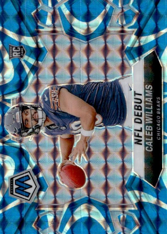 Caleb Williams 2024 Mosaic #289 NFL Debut - Reactive Blue Price Guide ...