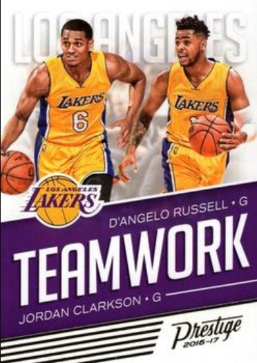 D Angelo Russell / Jordan Clarkson 2016 Prestige #14 Teamwork Price ...