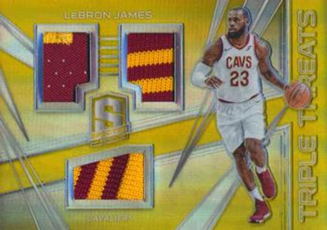 LeBron James 2017 Spectra #TT-24 Triple Threats - Gold /10 Price Guide ...