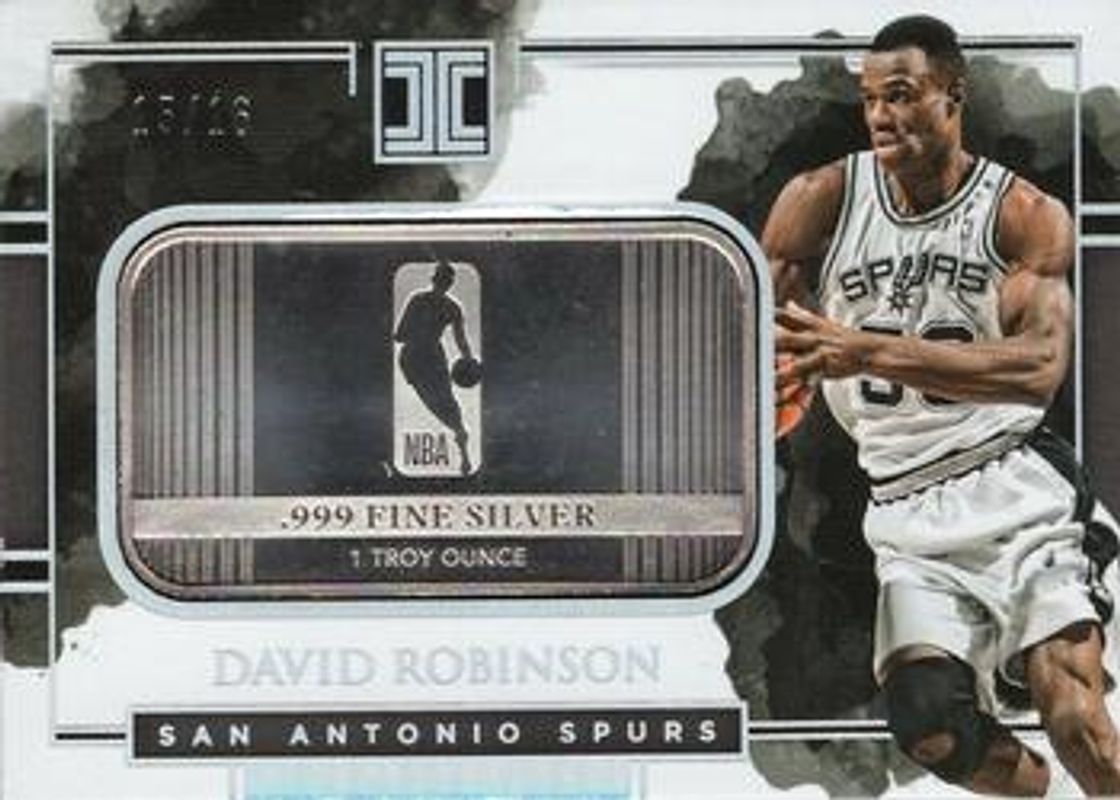 David Robinson 2017 Impeccable #NBA-DR Silver NBA Logo /16 Price Guide ...