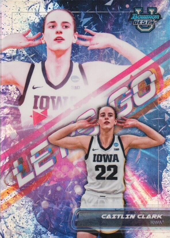 Caitlin Clark 2023 Bowman Best University #LG-5 Let's Go Price Guide ...