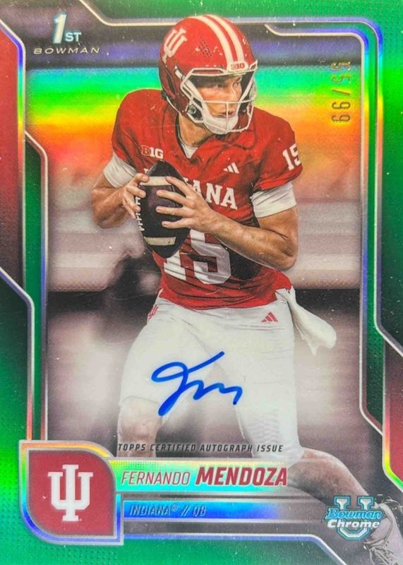 Fernando Mendoza 2025 Bowman Chrome University #BCA-FME Prospect Auto ...
