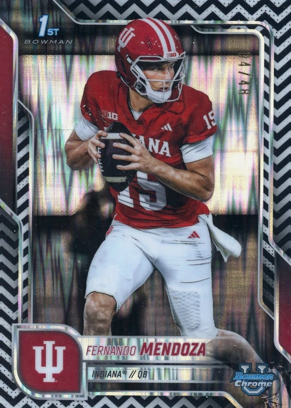 Fernando Mendoza 2025 Bowman Chrome University #BCA-FME Prospect Auto ...