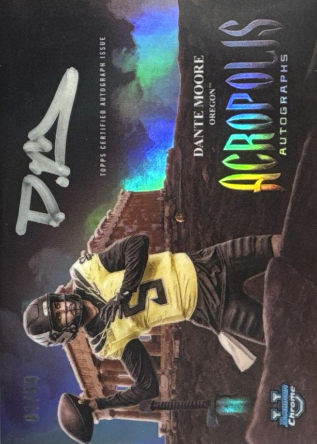 Dante Moore 2025 Bowman Chrome University #AA-DM Acropolis Autographs ...