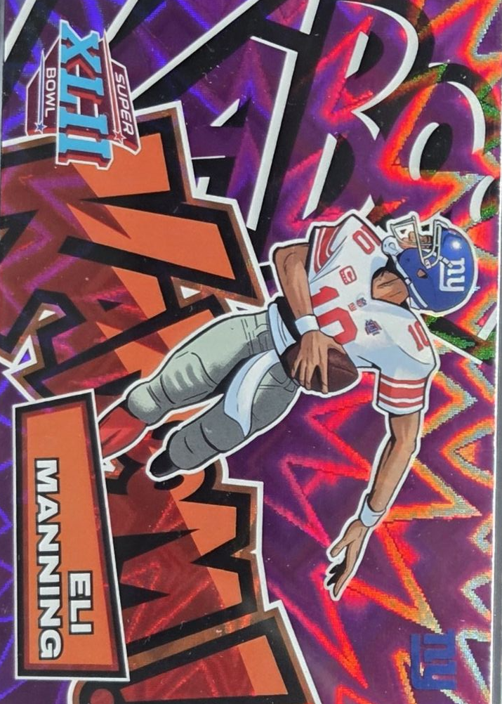 Eli Manning 2025 Absolute #2 Kaboom! Super Bowl Horizontal - Purple ...