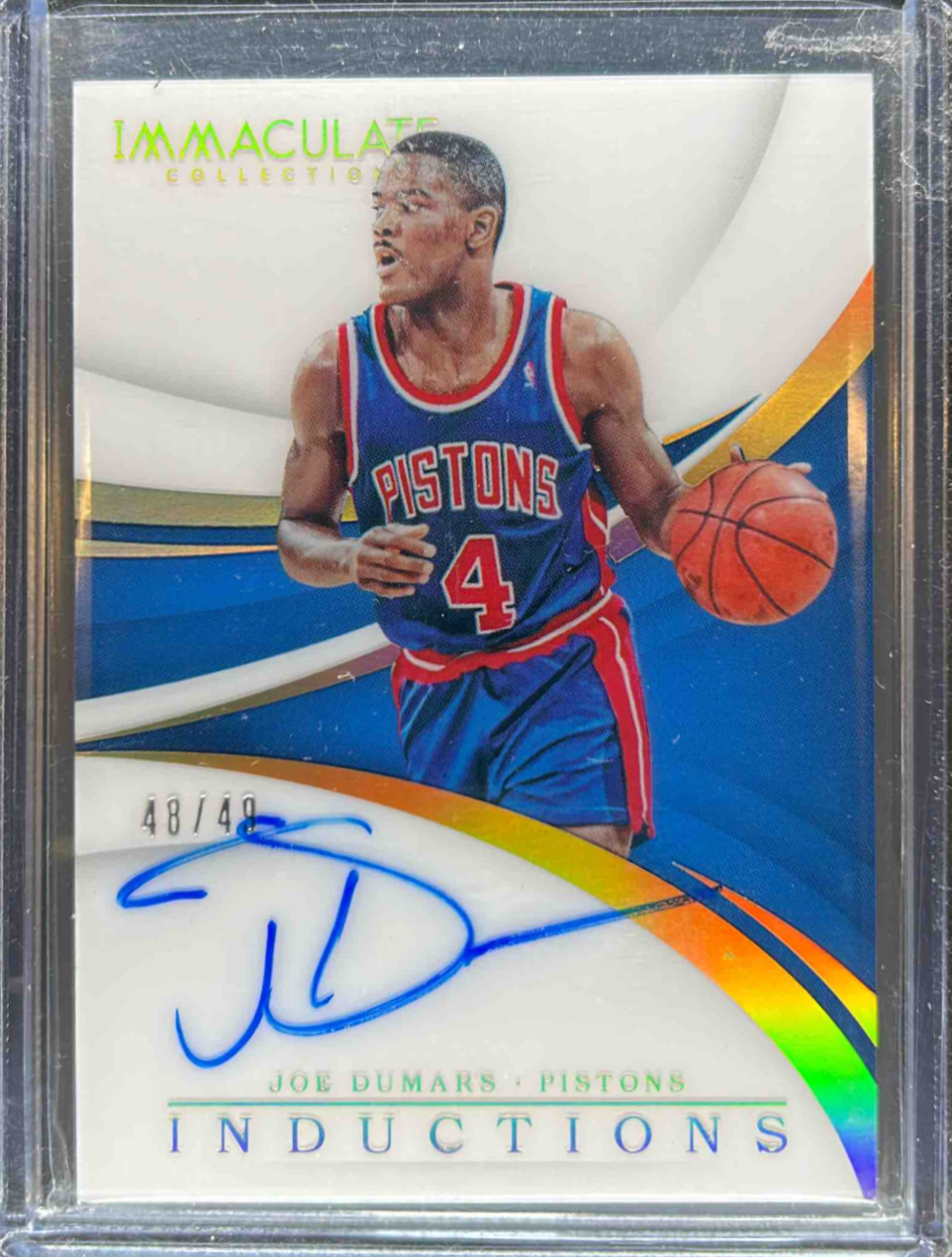 Joe Dumars 2017 Immaculate #IND-JDM Immaculate Inductions /49 Price ...