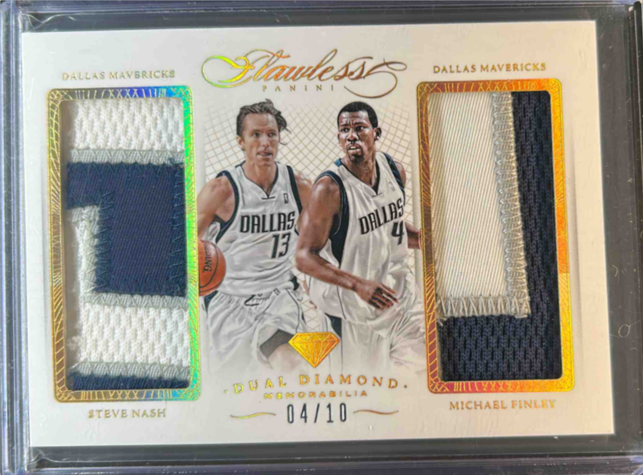 Michael Finley / Steve Nash 2014 Flawless #DD-DAL Dual Diamond ...