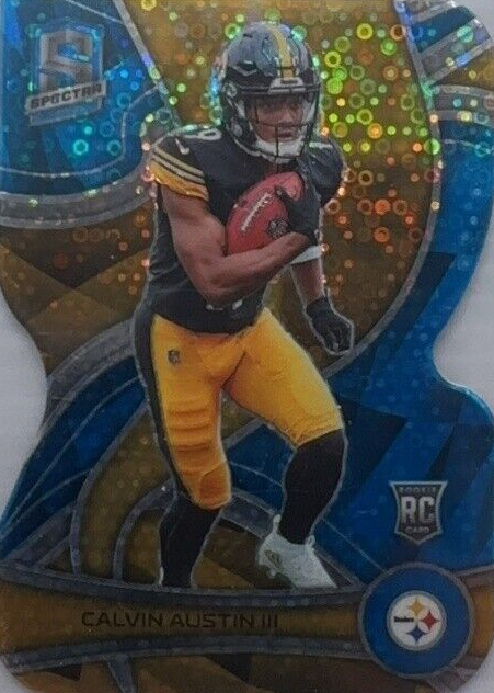 Calvin Austin III 2022 Spectra #176 Neon Blue Die-Cut /50 Price Guide ...