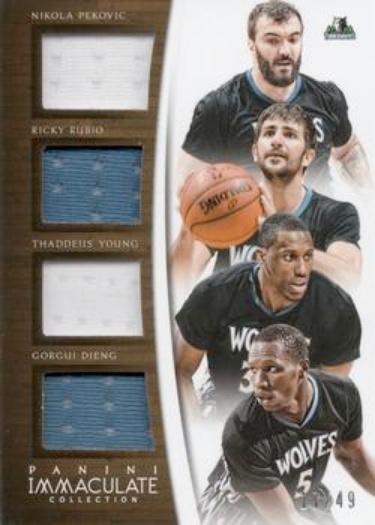 Gorgui Dieng / Nikola Pekovic / Ricky Rubio / Thaddeus Young Basketball ...