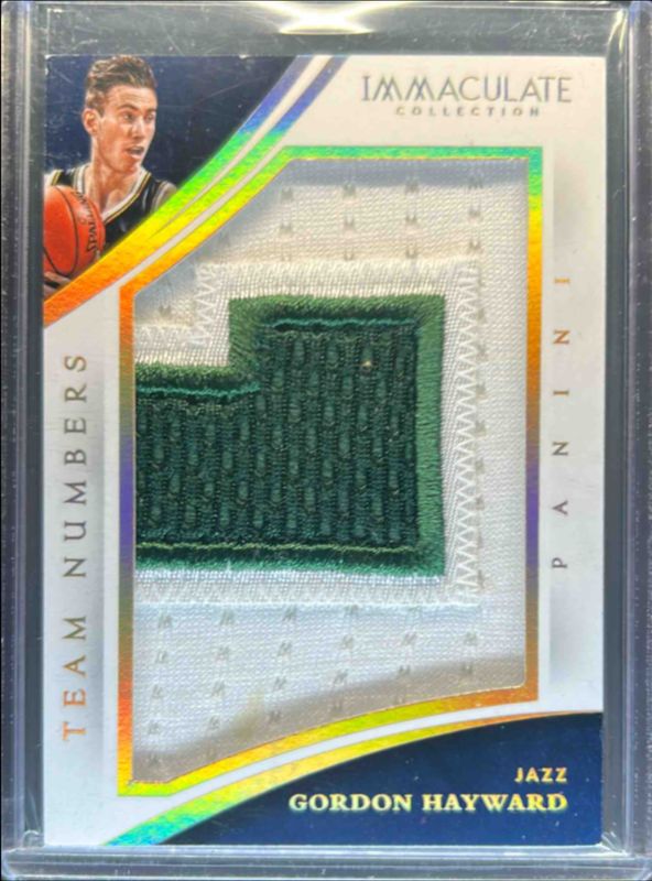 Gordon Hayward 2014 Immaculate #44 Team Logos Numbers /18 Price Guide ...