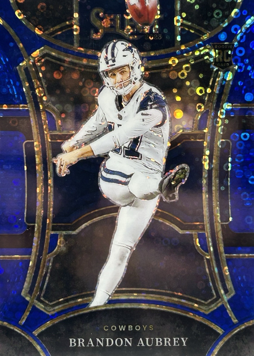 Brandon Aubrey 2023 Select #426 Suite Level Blue Disco /25 Price Guide ...