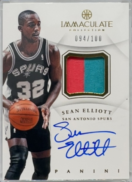 Sean Elliott 2012 Immaculate #AP-SE Autographed Patches /50 Price Guide ...