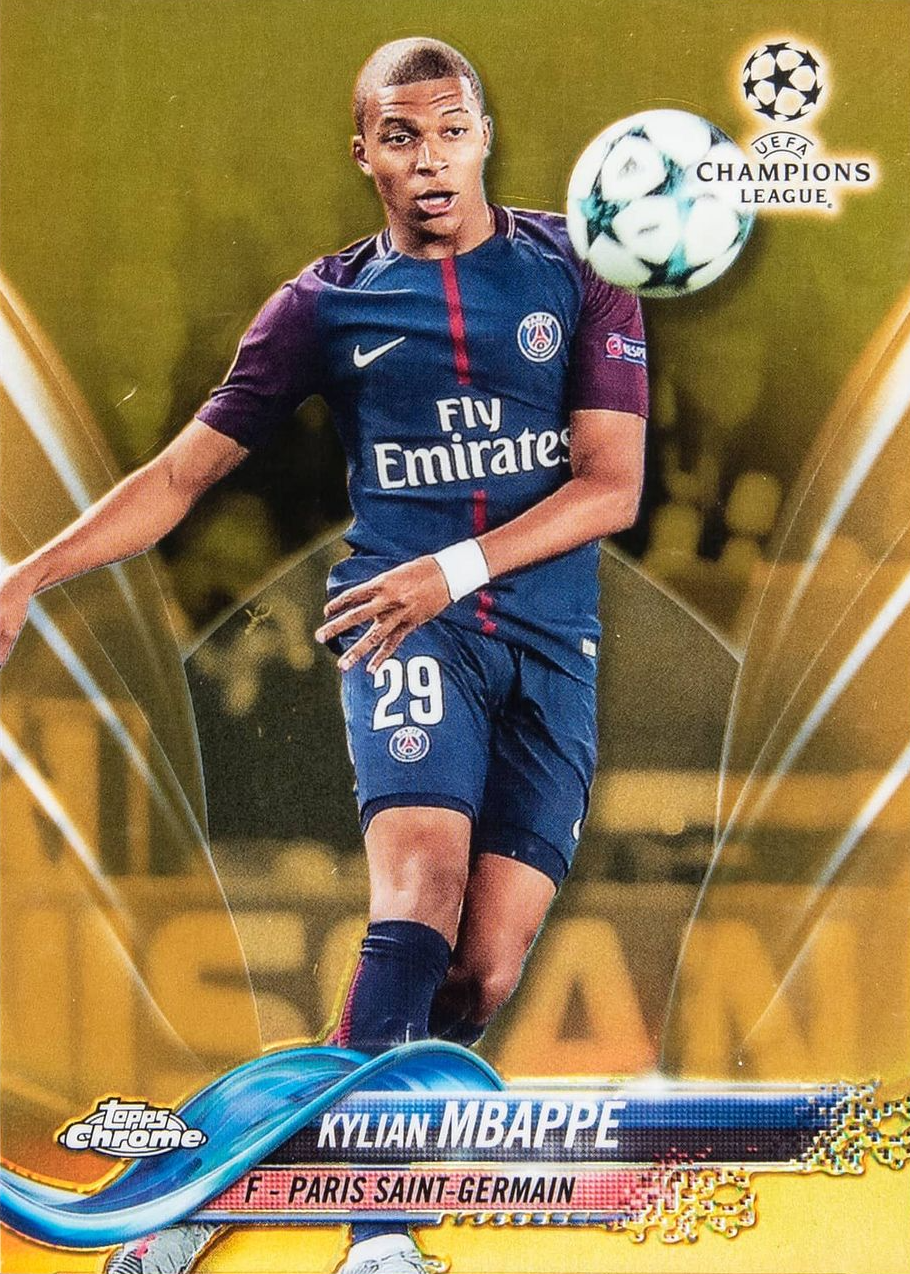 Kylian Mbappe 2017 Topps Chrome UEFA Champions League #41 Gold ...