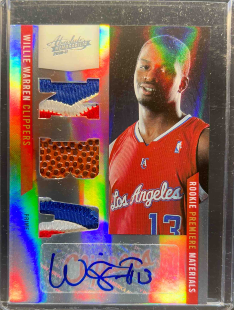 Willie Warren 2010 Absolute Memorabilia #185 Rookie Materials NBA Spectrum Prime Signatures /5 ...