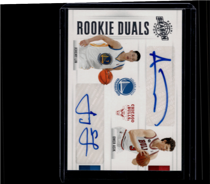 Jeremy Lin / Omer Asik 2010 Season Update #60 Rookie Duals Signatures ...