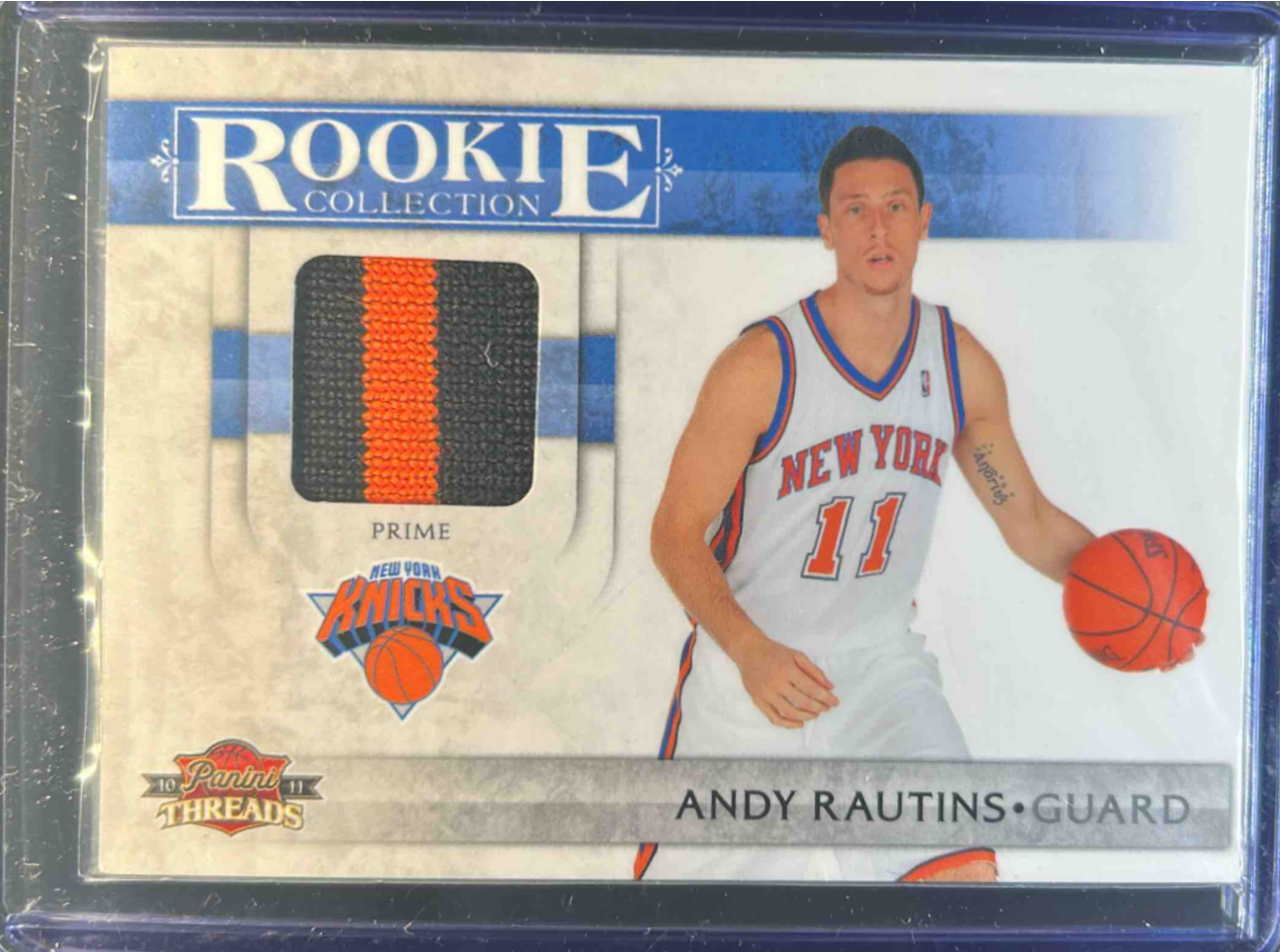 Andy Rautins 2010 Threads #31 Rookie Collection Materials - Prime /50 ...