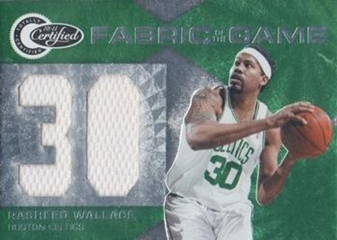 Rasheed Wallace 2010 Totally Certified #47 Fabric of the Game Jumbo - Jersey Number /99 Price ...