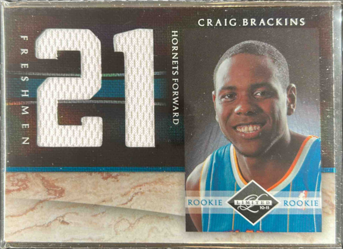 Craig Brackins 2010 Limited #21 Freshmen Jumbo Jersey Numbers /99 Price ...