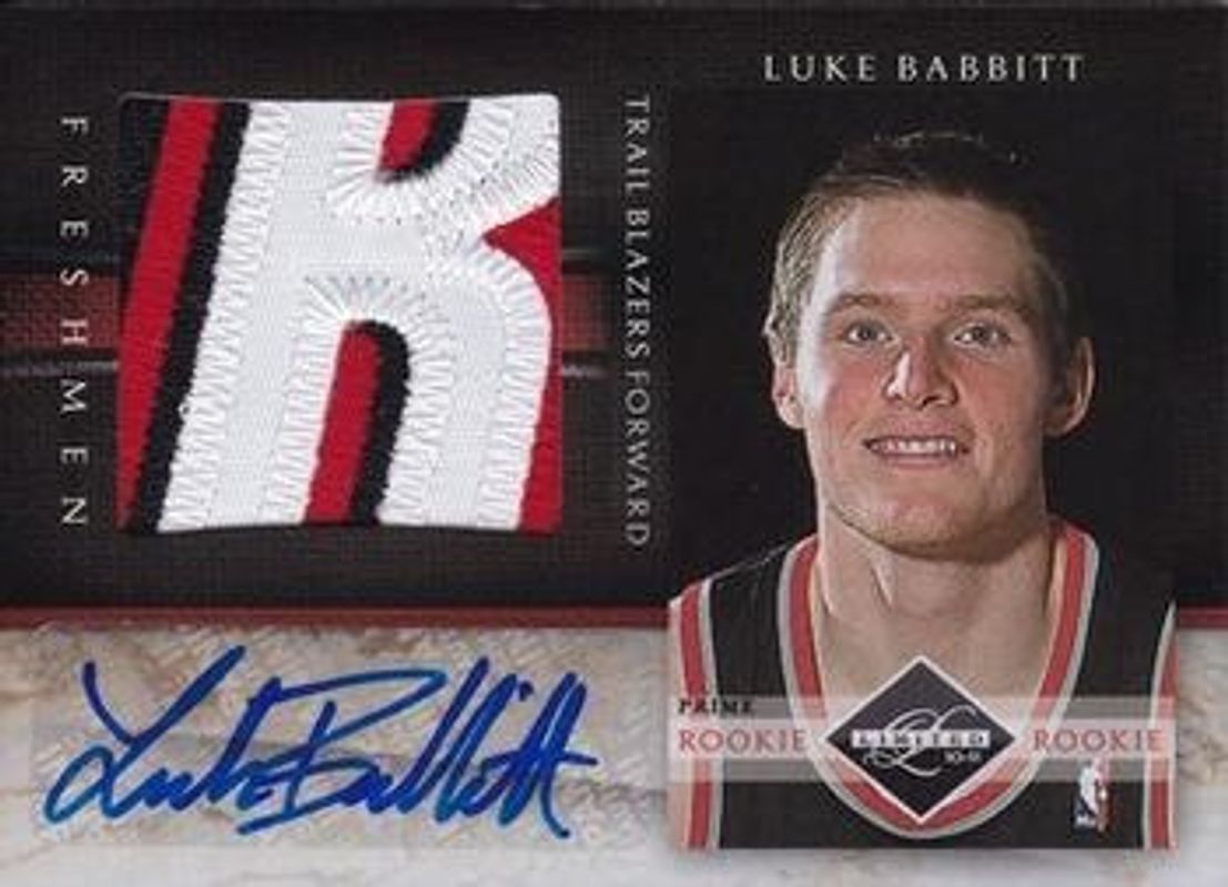 Luke Babbitt 2010 Limited #16 Freshmen Jumbo Jersey Numbers Prime ...