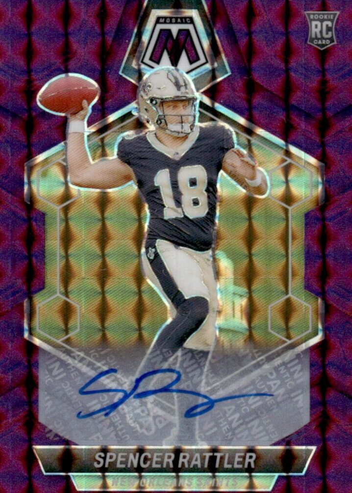 Spencer Rattler 2024 Mosaic #393 Rookie Autographs - Purple /49 Price ...