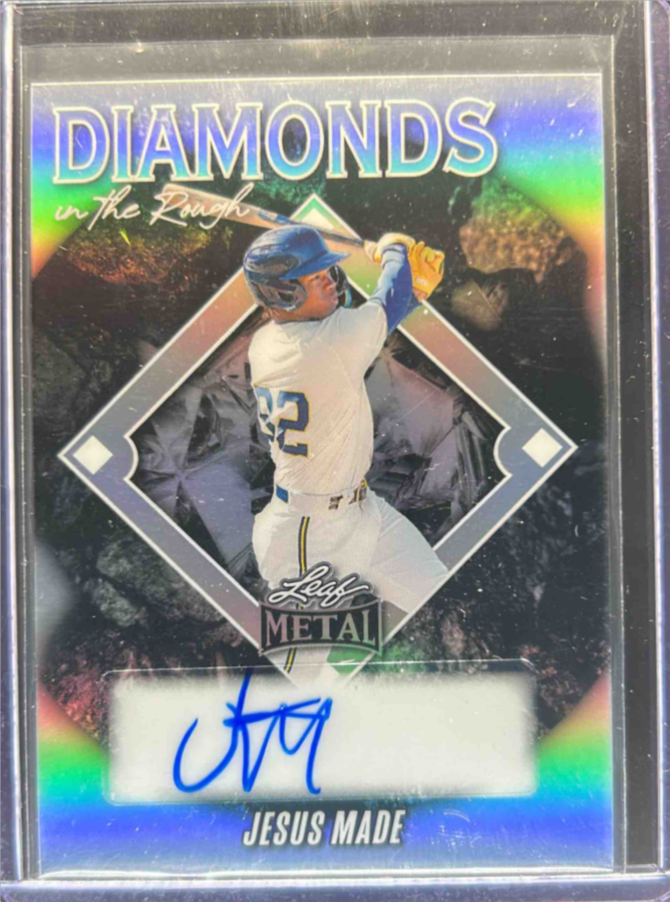 Jesus Made 2025 Leaf Metal #DR-JM1 Diamond in the Rough Autographs ...