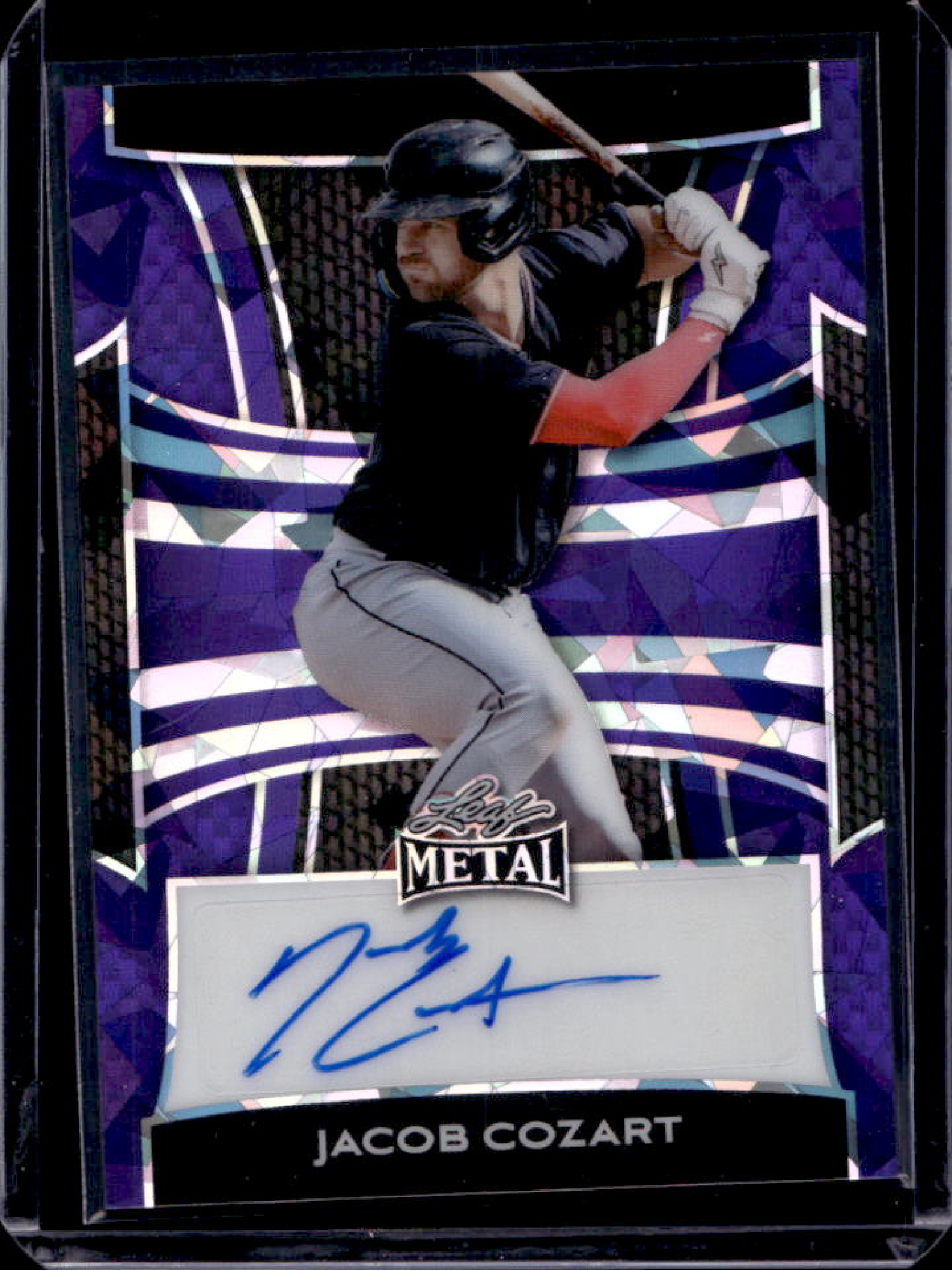 Jacob Cozart 2025 Leaf Metal #BA-JC2 Base Autographs - Crystal Purple ...