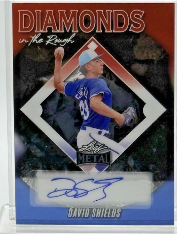 David Shields 2025 Leaf Metal #DR-DS1 Diamond in the Rough Autographs ...