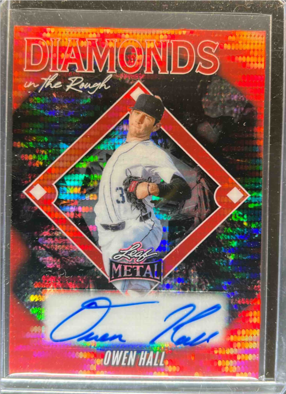 Owen Hall 2025 Leaf Metal #DR-OH1 Diamond in the Rough Autographs ...