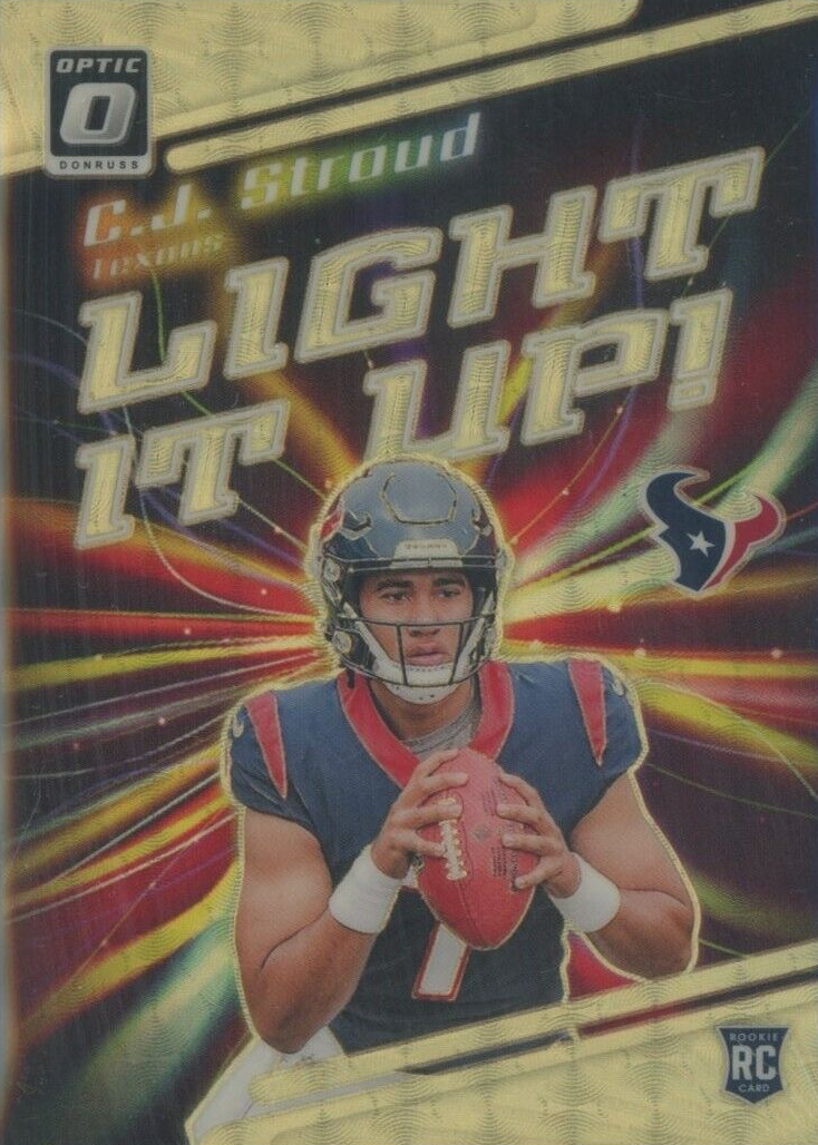 CJ Stroud 2023 Optic #LU-CJ Light It Up - Gold Vinyl /1 Price Guide ...