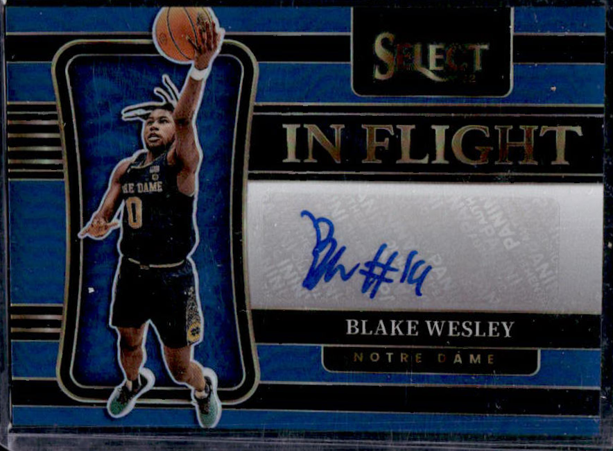 Blake Wesley 2022 Chronicles Draft Picks #IN-BWE In Flight Signatures ...