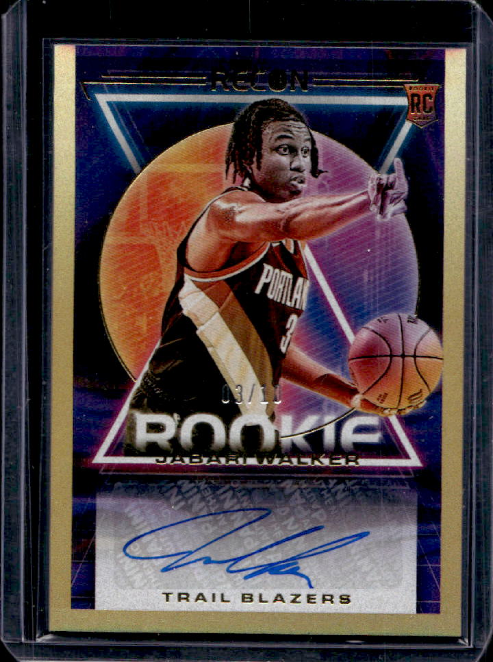 Jabari Walker 2022 Recon #RRS-JBW Rookie Recon Signatures - Gold /10 ...