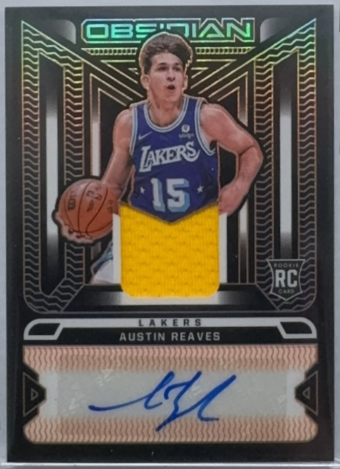 Austin Reaves 2021 Obsidian #RJI-ARV Rookie Jersey Ink - Electric Etch ...