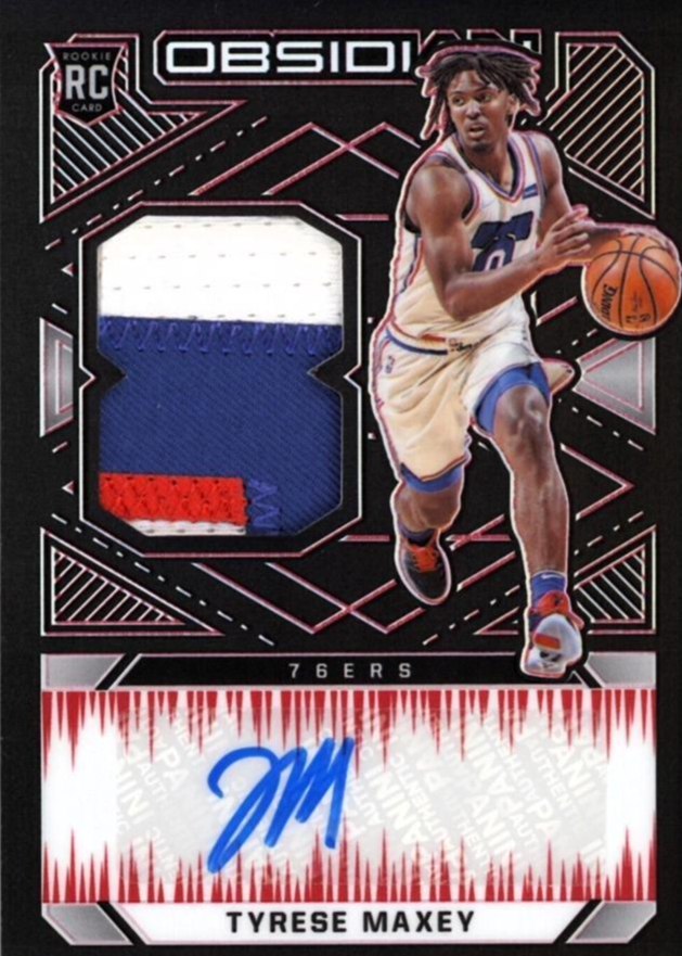 Tyrese Maxey 2020 Obsidian #228 Rookie Jersey Autographs - Electric Etch Red /5 Price Guide ...