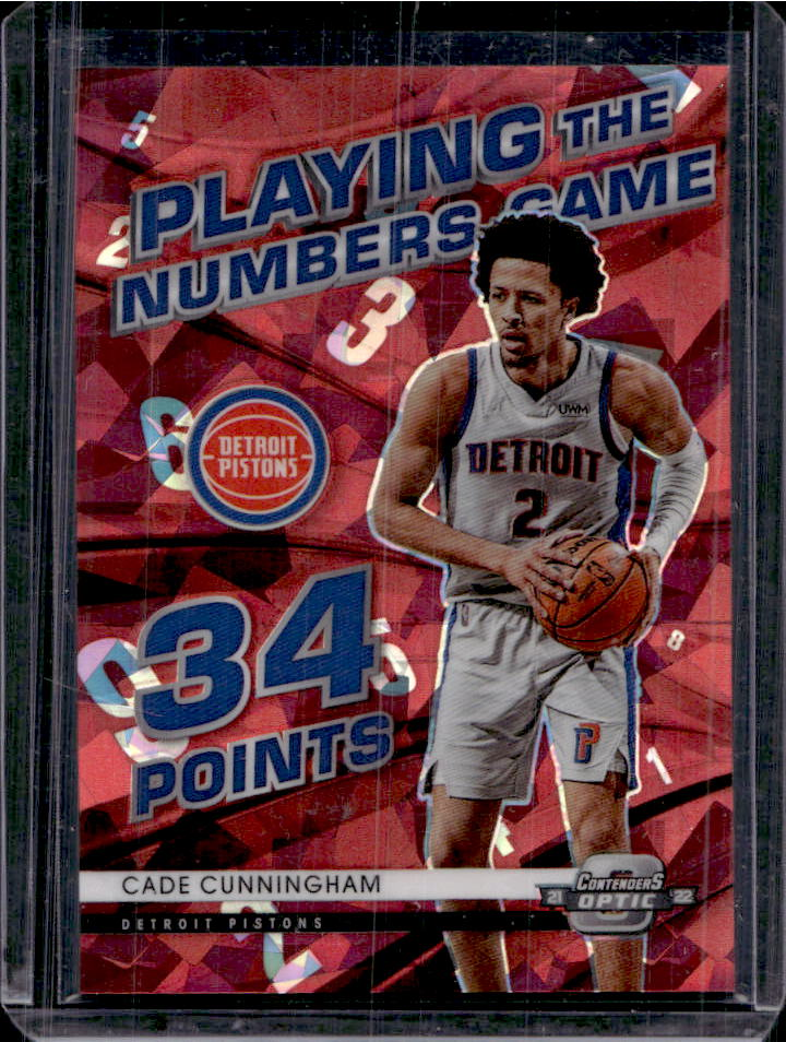 Cade Cunningham 2021 Contenders Optic #18 Playing the Numbers Game ...