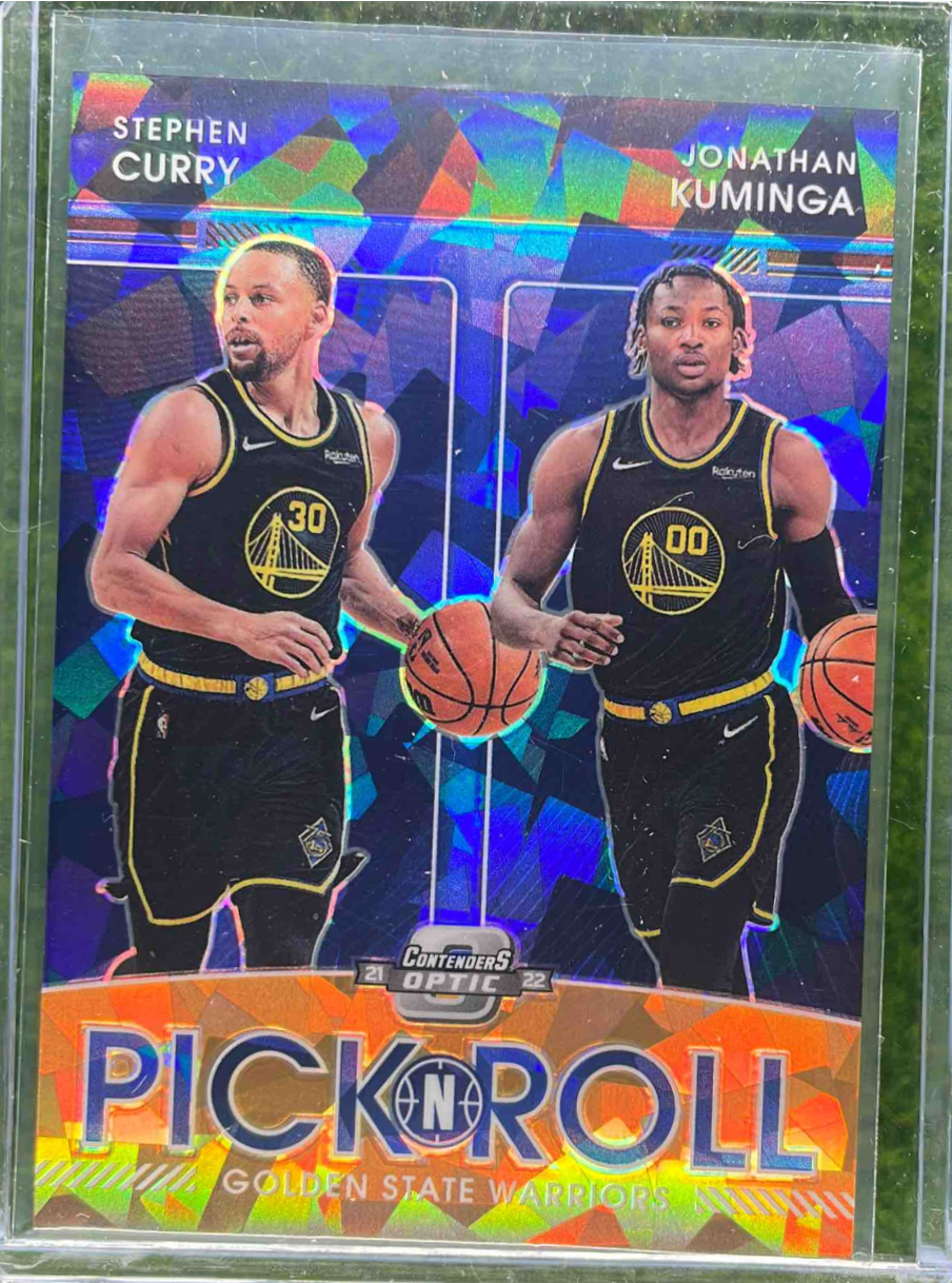 Jonathan Kuminga / Stephen Curry 2021 Contenders Optic #5 Pick n Roll ...