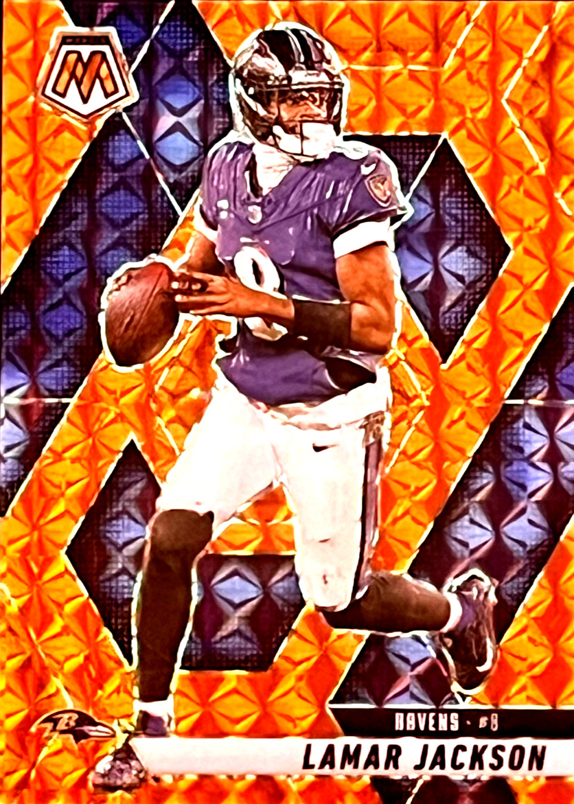 Lamar Jackson 2025 Mosaic #3 Orange /199 Price Guide - Sports Card Investor