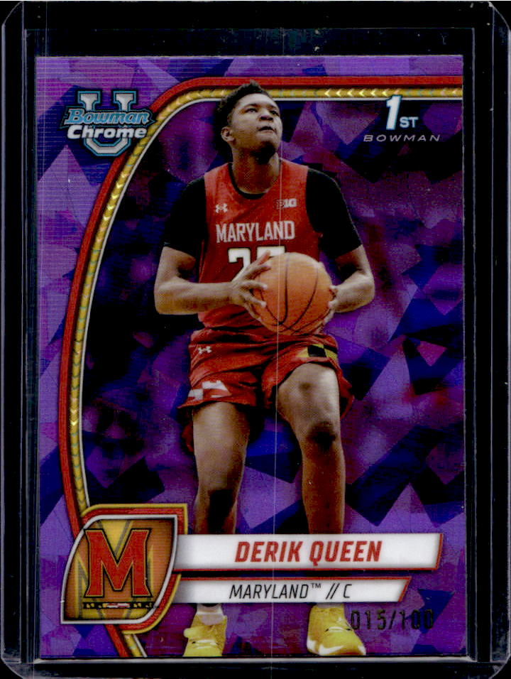 Derik Queen 2024 Bowman Chrome University Sapphire Edition #19 Purple ...