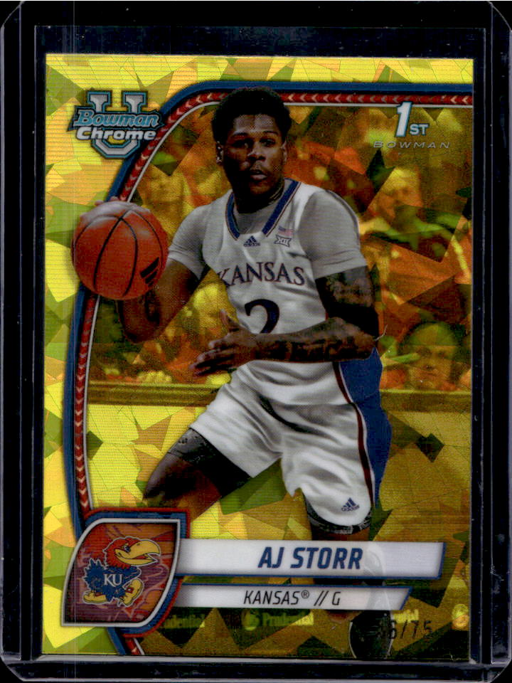 AJ Storr 2024 Bowman Chrome University Sapphire Edition #4 Yellow Refractor /75 Price Guide ...