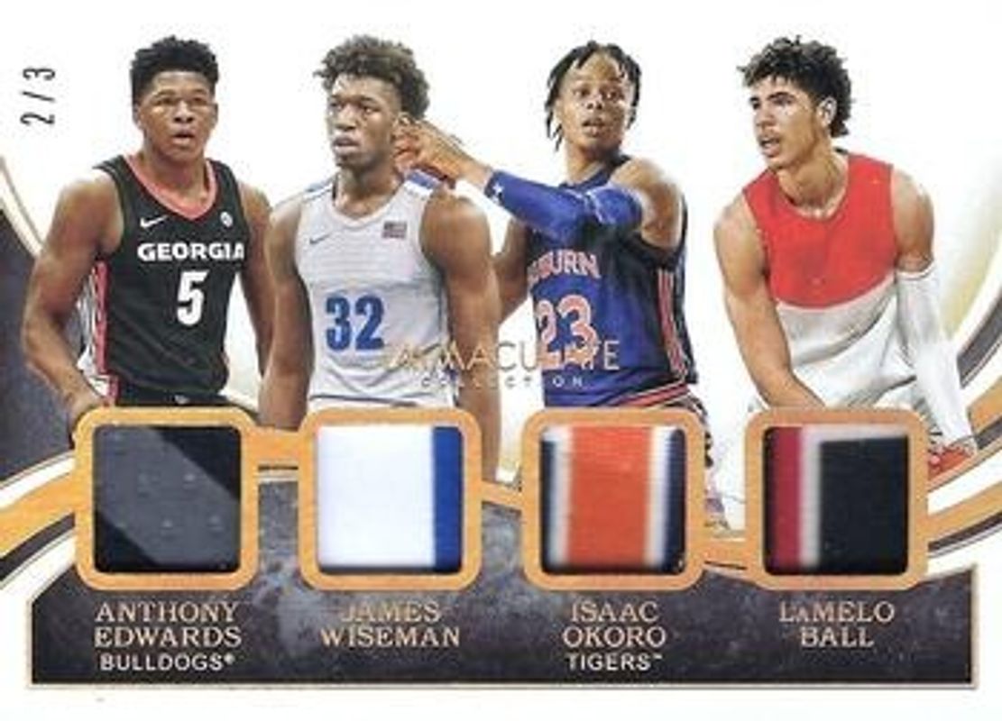 Anthony Edwards / Isaac Okoro / James Wiseman / LaMelo Ball 2020 ...
